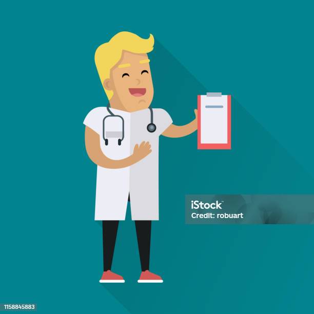 Ilustrasi Gaya Datar Dokter Di Tempat Kerja Vektor Ilustrasi Stok ... Ilustrasi Gaya Datar Dokter Di Tempat Kerja Vektor Ilustrasi Stok ...