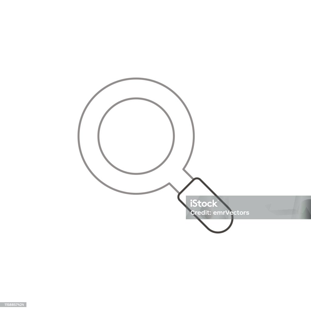 Vlakke Ontwerp Stijl Vector Van Vergrootglas Of Loep Symbool Pictogram