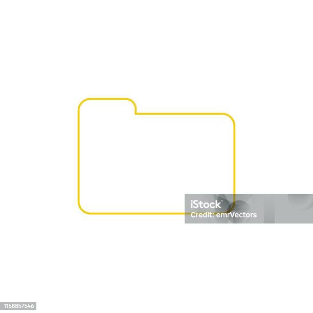 Vektor Gaya Desain Datar Dari Ikon Folder Tertutup Di Atas Putih
