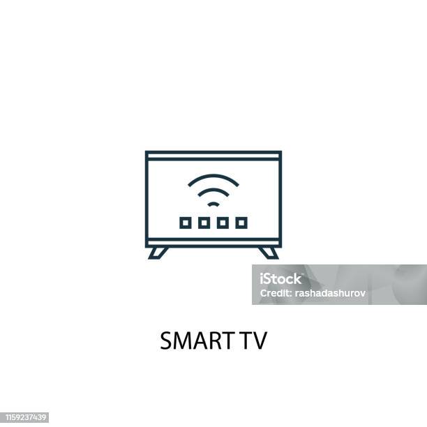 Akıllı Tv Kavramı Hattı Simgesi Basit Eleman Çizimi Stok Vektör Sanatı ... Akıllı Tv Kavramı Hattı Simgesi Basit Eleman Çizimi Stok Vektör Sanatı ...