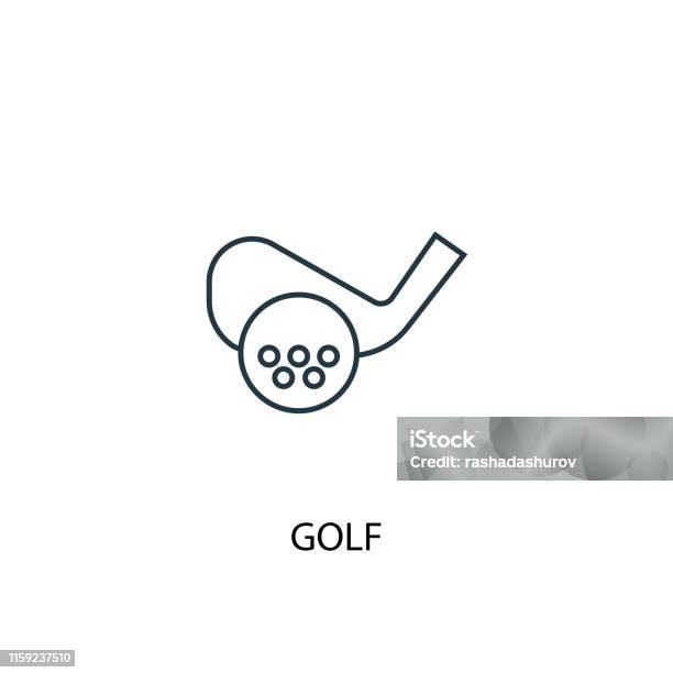 Golf Konzept Linie Symbol Einfache Elementillustration Golf Konzept ... Golf Konzept Linie Symbol Einfache Elementillustration Golf Konzept ...