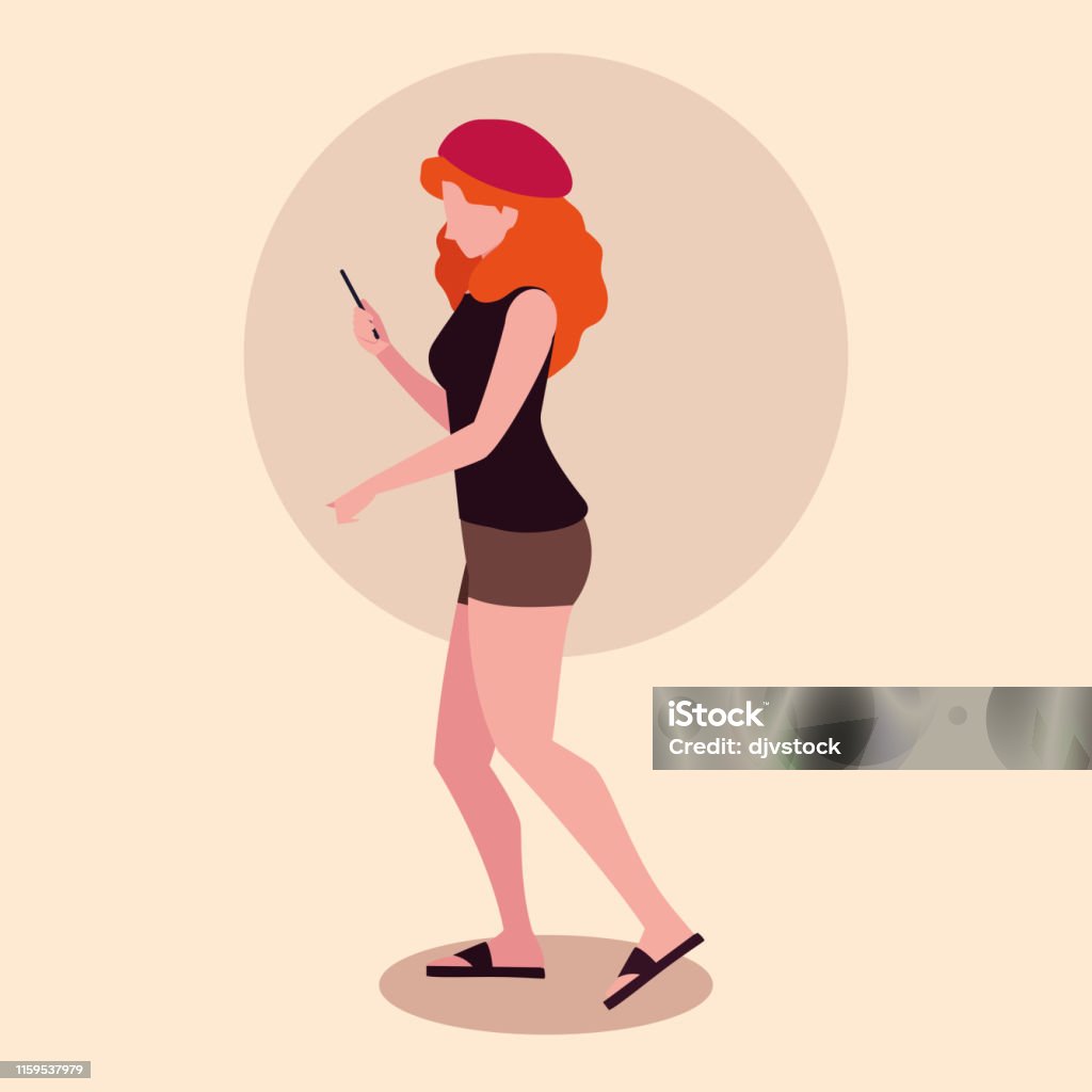スマートフォンを使う若い女性 アイコンのベクターアート素材や画像を多数ご用意 アイコン アバターアイコン イラストレーション