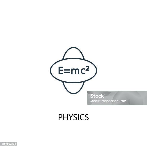 Physikkonzeptliniesymbol Einfache Elementillustration Physikkonzept ... Physikkonzeptliniesymbol Einfache Elementillustration Physikkonzept ...