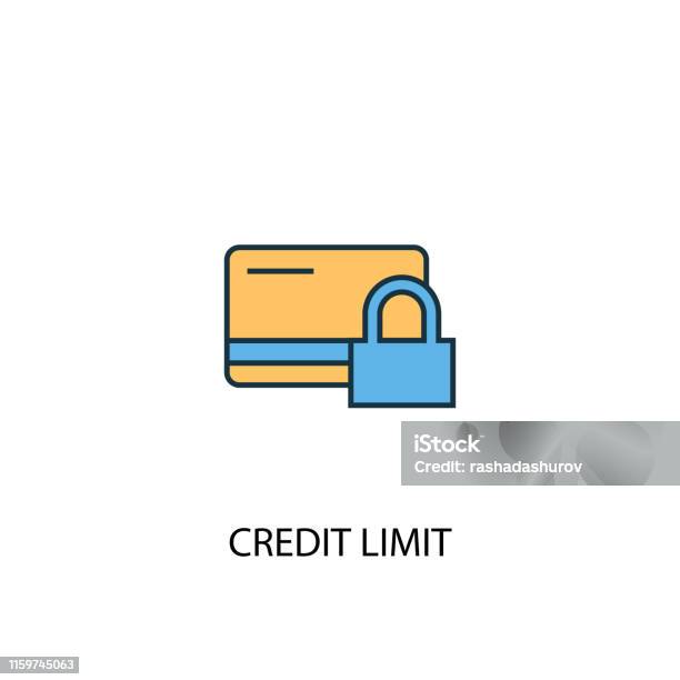 Credit Limit Concept 2 Icône De Ligne Colorée Illustration Simple
