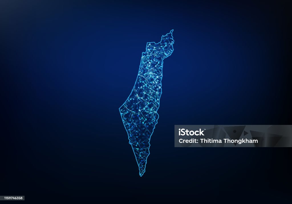 Vetores De Sumário Da Rede Do Mapa De Palestina Do Internet E Do Conceito Global Da Conexão