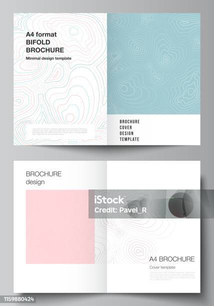 Tata Letak Vektor Dari Dua Templat Desain Mockup Sampul Modern Format
