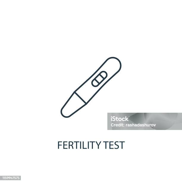 Icône De Ligne De Concept Dessai De Fertilité Illustration Simple