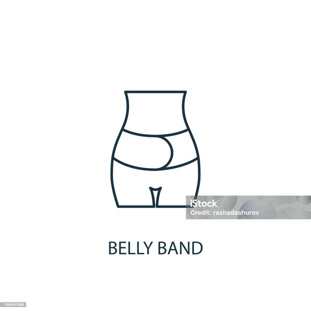 Bauchbandkonzeptliniesymbol Einfache Elementillustration Bauchband ... Bauchbandkonzeptliniesymbol Einfache Elementillustration Bauchband ...