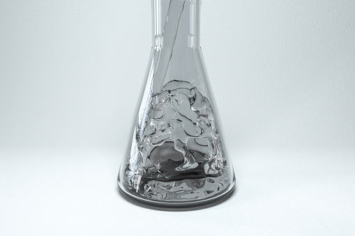 Instrumen Kimia Dan Reagen Di Laboratorium Rendering 3d Foto Stok