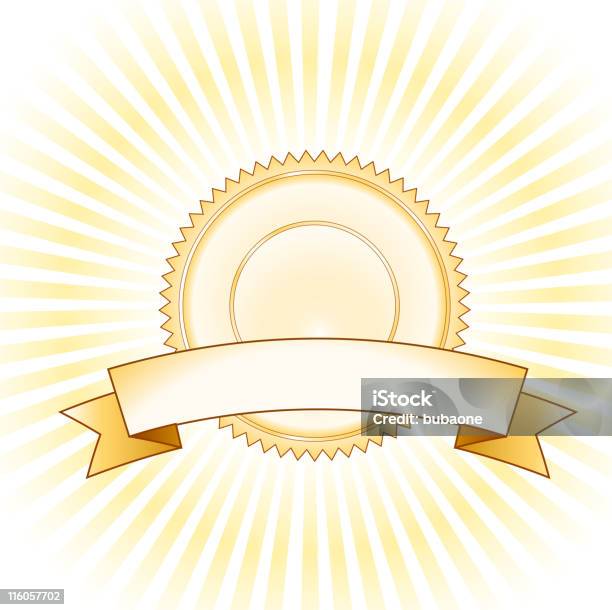 Golden Badge On Royalty Free Vector Background With Glow Effect向量圖形及更多