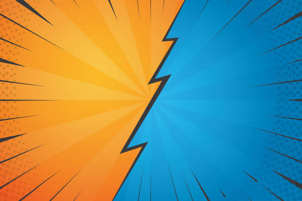Comic Battle Background Blue Red stock vectors - iStock Comic Battle Background Blue Red stock vectors - iStock