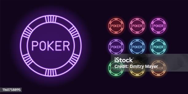 Neon Casino Chip Icon Poker Game Glowing Chip Stock Illustration ... Neon Casino Chip Icon Poker Game Glowing Chip Stock Illustration ...