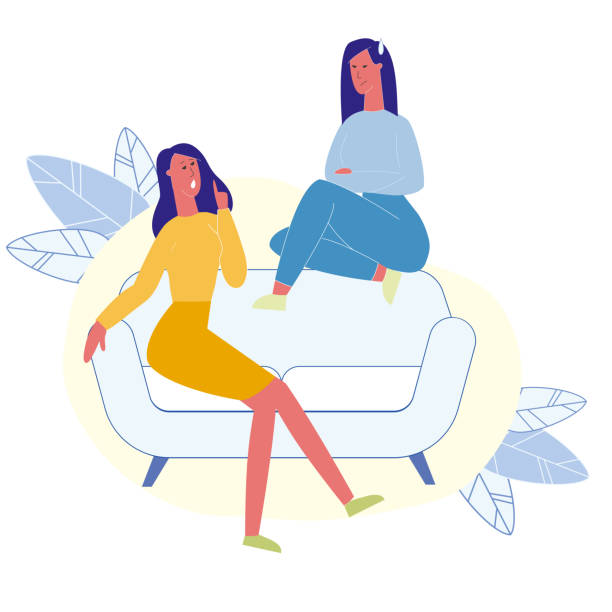 5 400 Two Friends Talking Stock Illustrations Royalty Free Vector