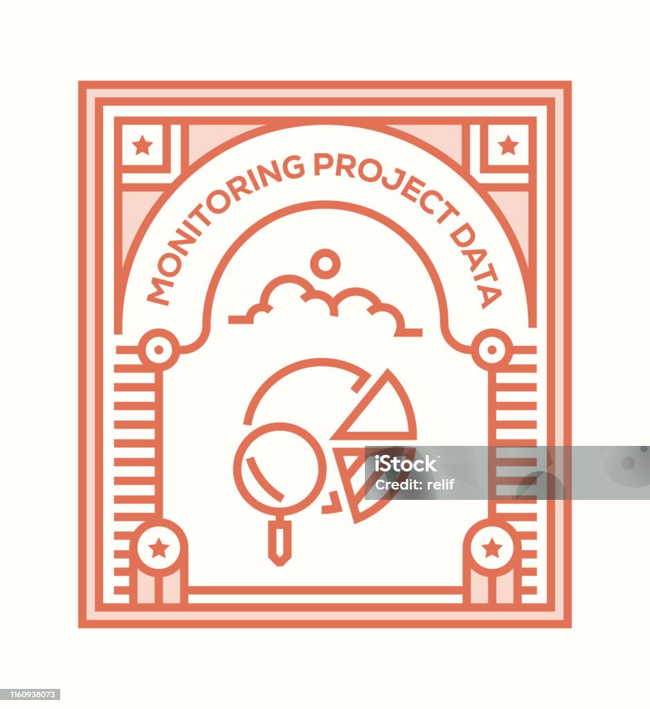 Monitoring Project Data Icon Concept Stock Illustration Download