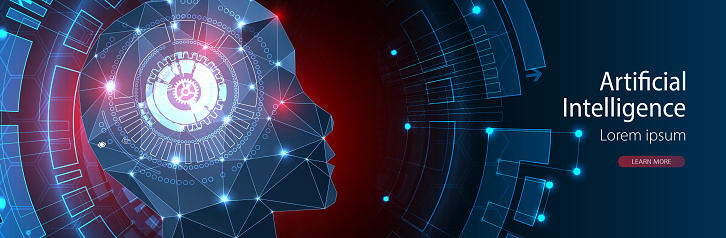 Concept Dintelligence Artificielle Fond Créatif De Concept De Cerveau