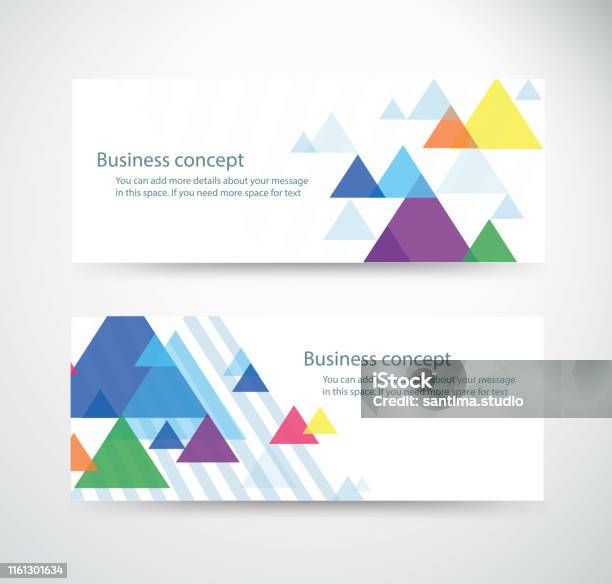 Set Wallpaper Latar Belakang Segitiga Untuk Desain Spanduk Header Situs