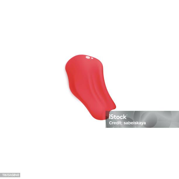Listick Atau Cat Kuku Swatch Smear Atau Blob Vektor Ilustrasi
