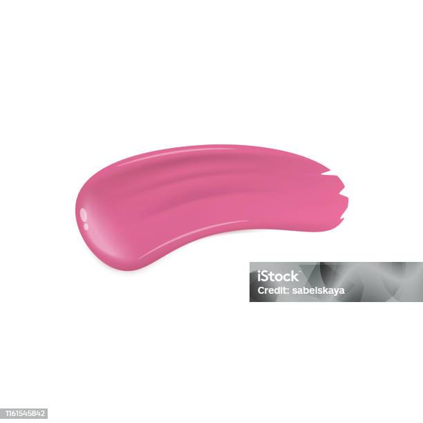 Listick Atau Cat Kuku Swatch Smear Atau Blob Vektor Ilustrasi