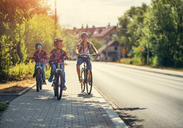 Free Stock Photo of Two Children Riding on Bicycles | Download Free ...