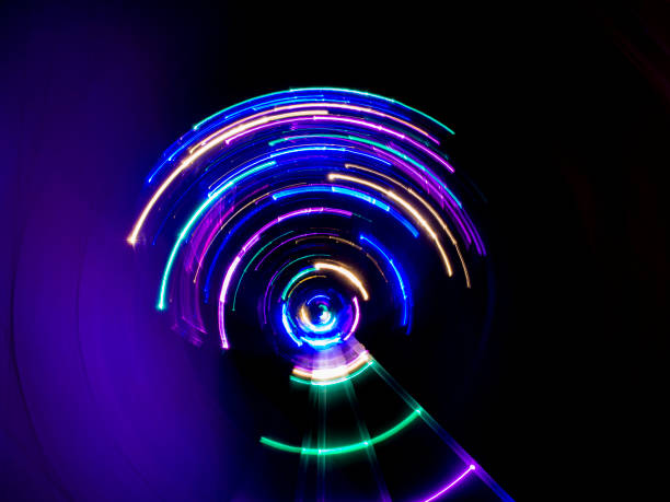 Free Stock Photo of Colorful neon light spiral in motion | Download ...
