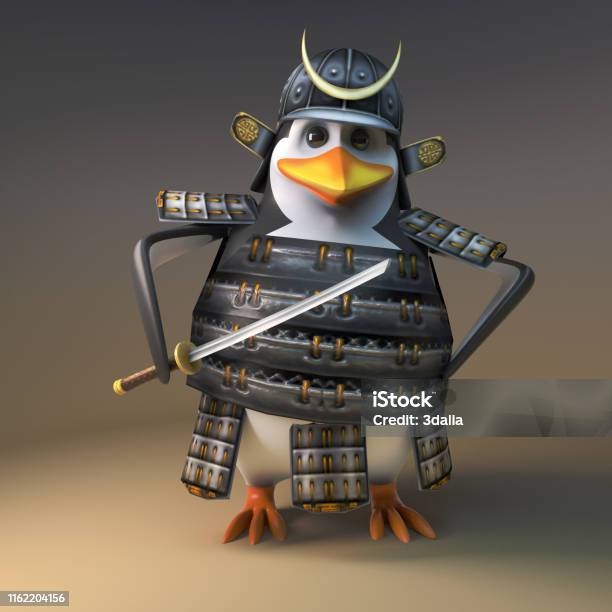 Penguin Samurai Jepang Yang Mulia Menggunakan Pedang Katananya Yang ... Penguin Samurai Jepang Yang Mulia Menggunakan Pedang Katananya Yang ...