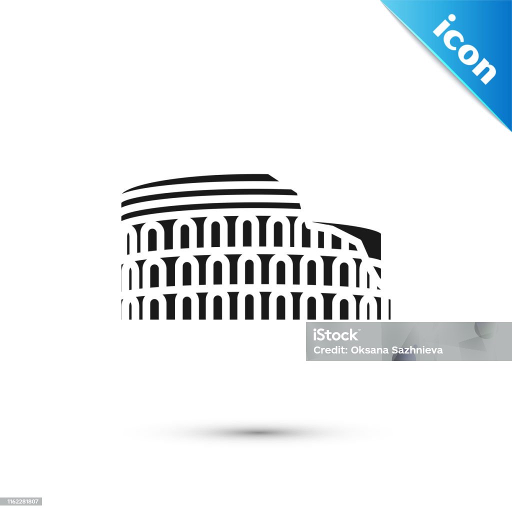 Siyah Coliseum Roma Italya Simgesi Beyaz Arka Planda Izole Colosseum ... Siyah Coliseum Roma Italya Simgesi Beyaz Arka Planda Izole Colosseum ...