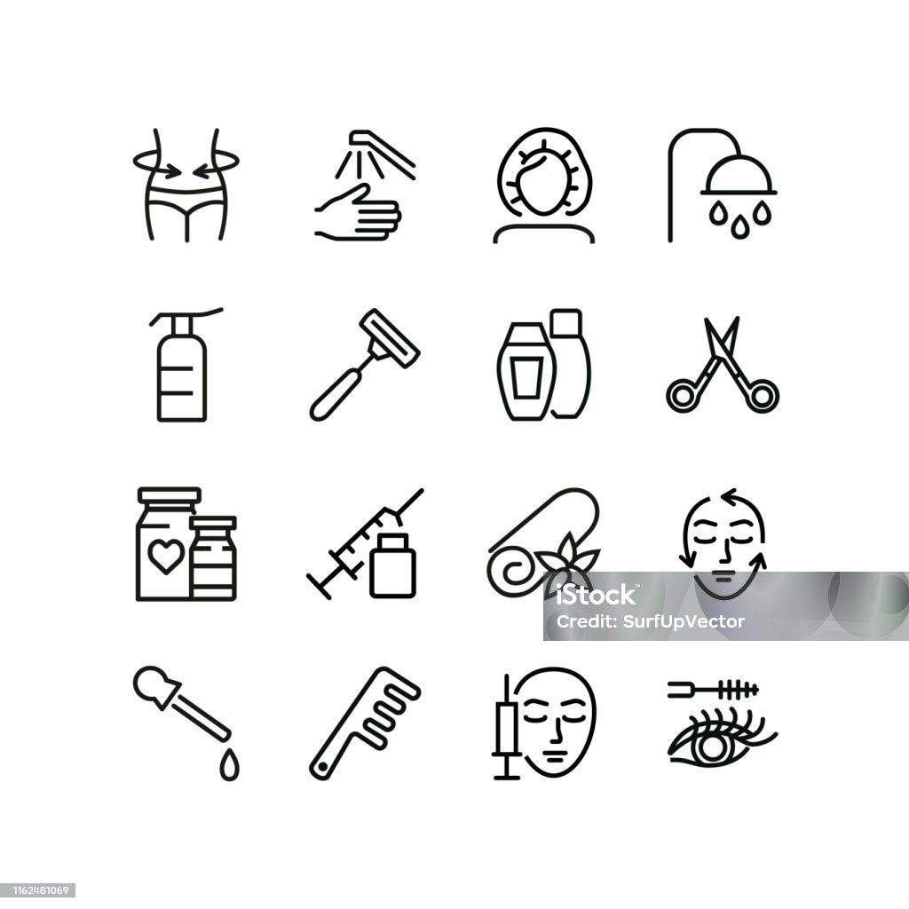 Beauty Care Line Icon Set Stock Illustration - Download Image Now ... Beauty Care Line Icon Set Stock Illustration - Download Image Now ...
