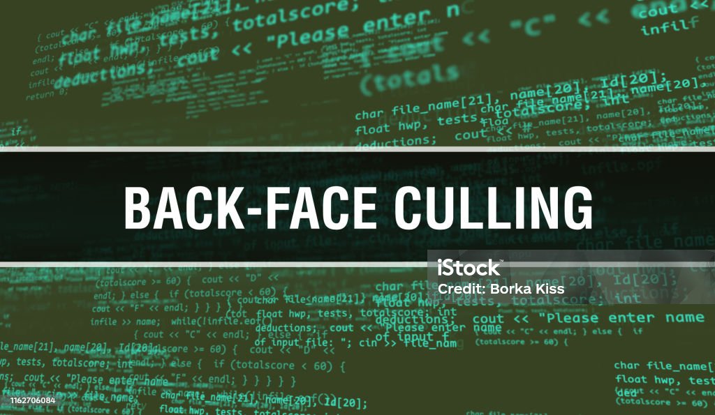 Backface Culling Concept With Random Parts Of Program Code Backface Culling With Programming