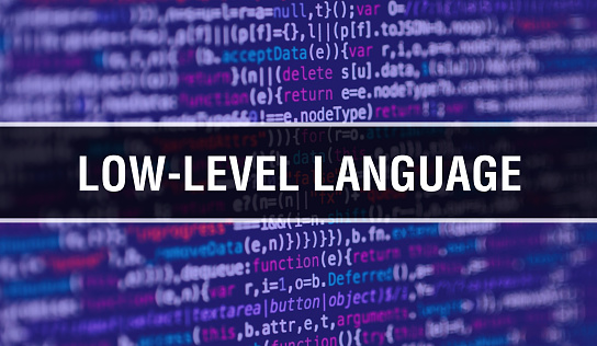 Lowlevel Language With Abstract Technology Binary Code Backgrounddigital Binary Data And Secure