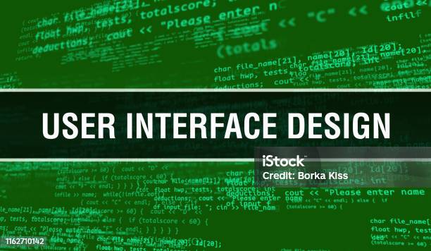 User Interface Design With Abstract Technology Binary Code Backgrounddigital Binary Data And