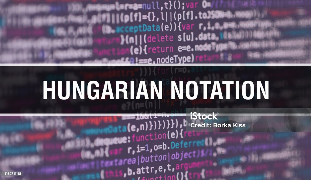 Hungarian Notation With Abstract Technology Binary Code Backgrounddigital Binary Data And Secure