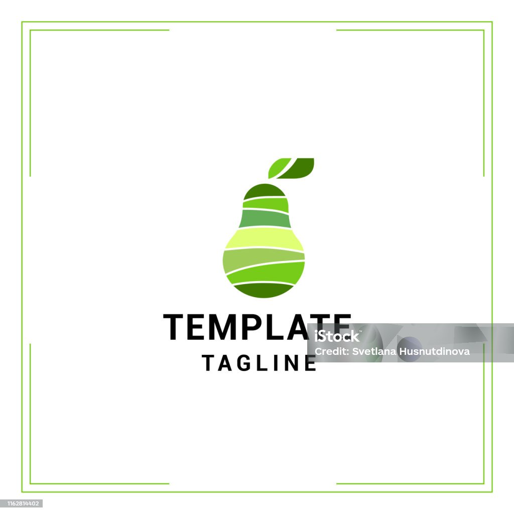 Pear Logo Pattern Of Colored Lines Design Stock Illustration Download