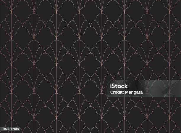 Elegant Art Nouveau Seamless Pattern Abstract Minimalist Background