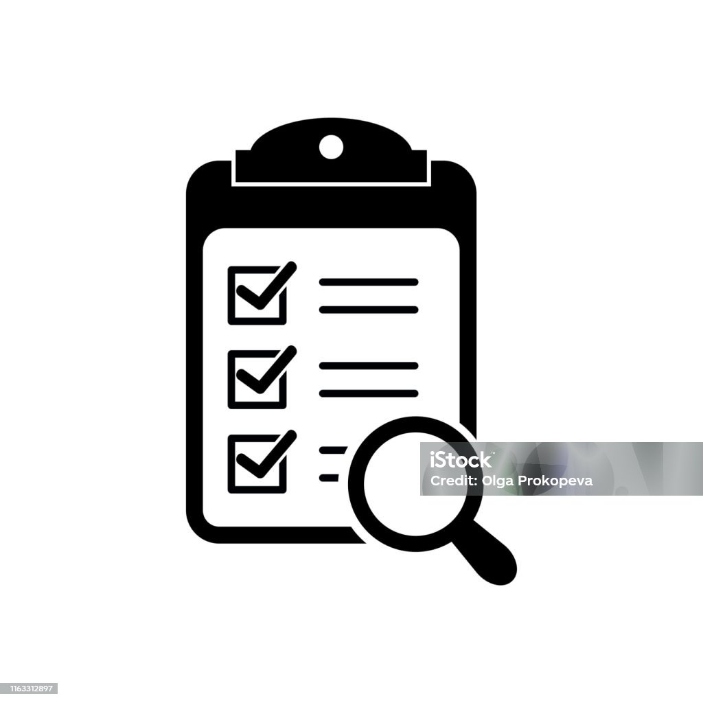 Magnifier Assessment Checklist Icon Vector Flat Style Symbol Stock ... Magnifier Assessment Checklist Icon Vector Flat Style Symbol Stock ...