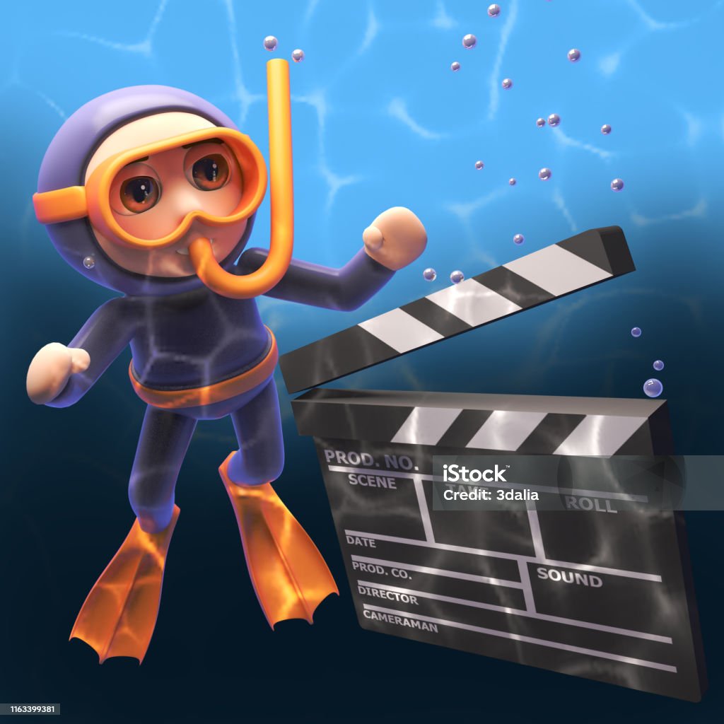 Foto De Mergulhador De Mergulhador Do Snorkel Dos Desenhos Animados