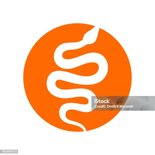 Serpent De Silhouette De Signe Serpent Dicône De Symbole Disolement