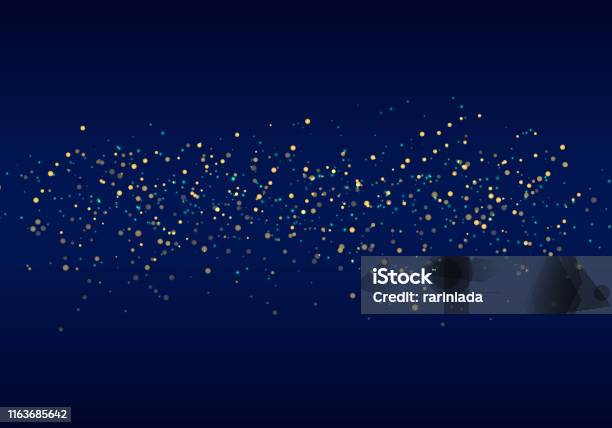 Tekstur Lampu Glitter Emas Jatuh Abstrak Pada Latar Belakang Biru Tua ... Tekstur Lampu Glitter Emas Jatuh Abstrak Pada Latar Belakang Biru Tua ...