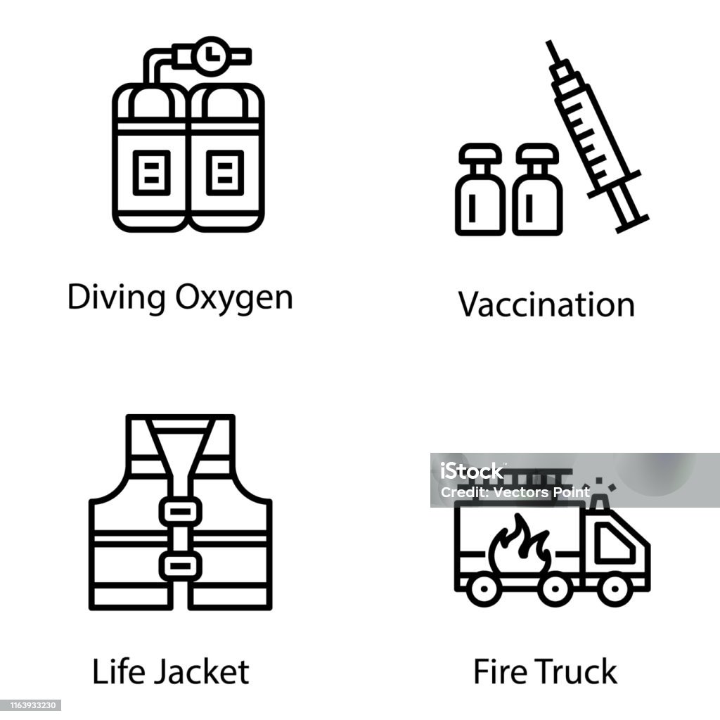Rescue Vector Icons Stock Illustration Download Image Now Accidents