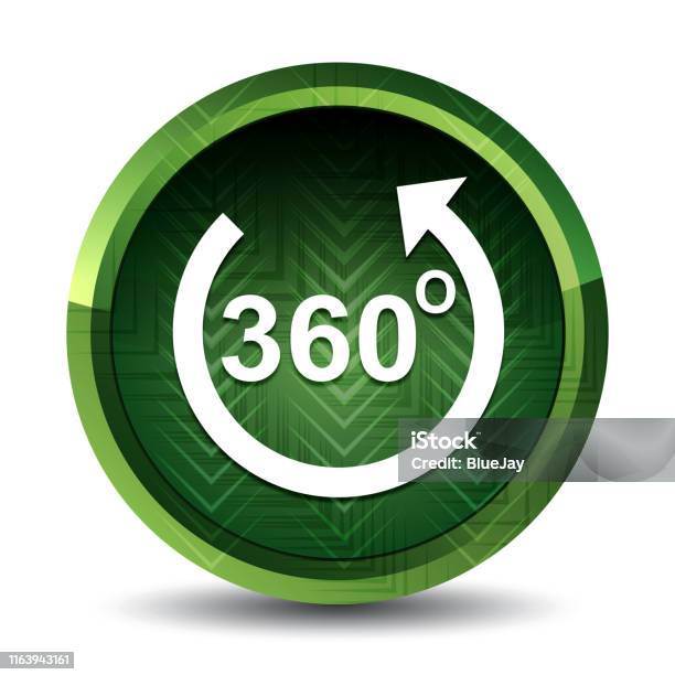 360 Degrees Rotate Arrow Icon Leafy Green Round Button Stock ... 360 Degrees Rotate Arrow Icon Leafy Green Round Button Stock ...