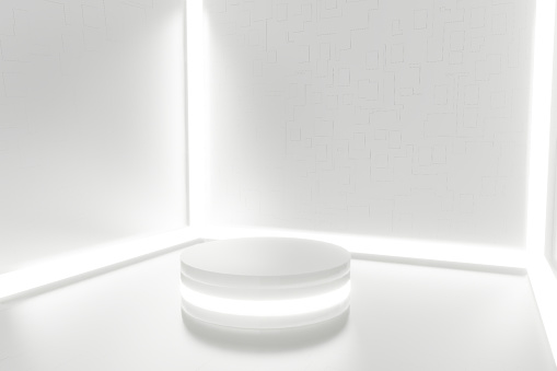 Alas Futuristik Untuk Ditampilkan Podium Kosong Untuk Produk Rendering