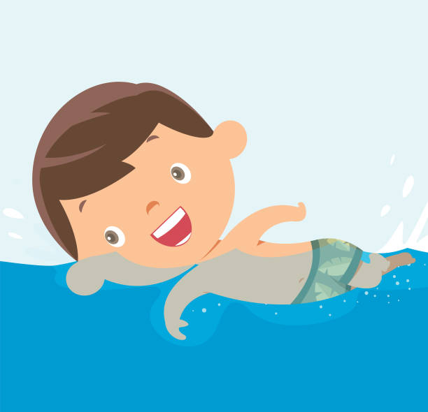 Clipart Swimming Children
