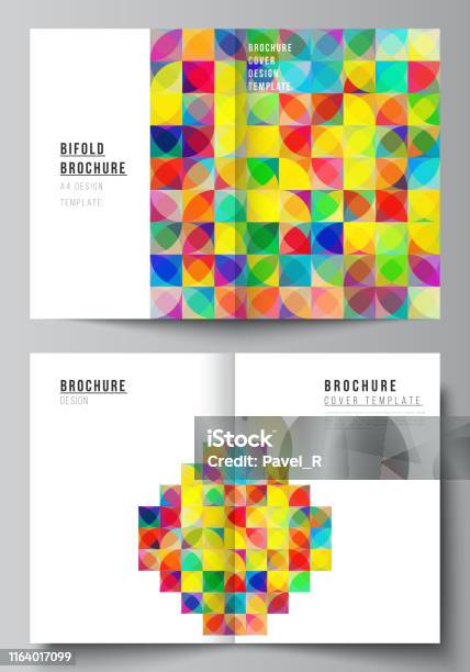 Tata Letak Vektor Dari Dua Templat Desain Mockup Sampul Modern Format