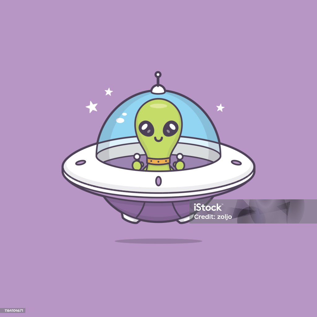 Kapal Luar Angkasa Alien Ilustrasi Stok Unduh Gambar Sekarang
