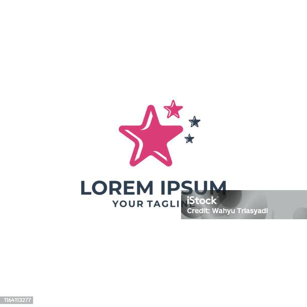 Vetores De Molde Do Ícone Da Estrela Projeto Da Ilustração Do Vetor E