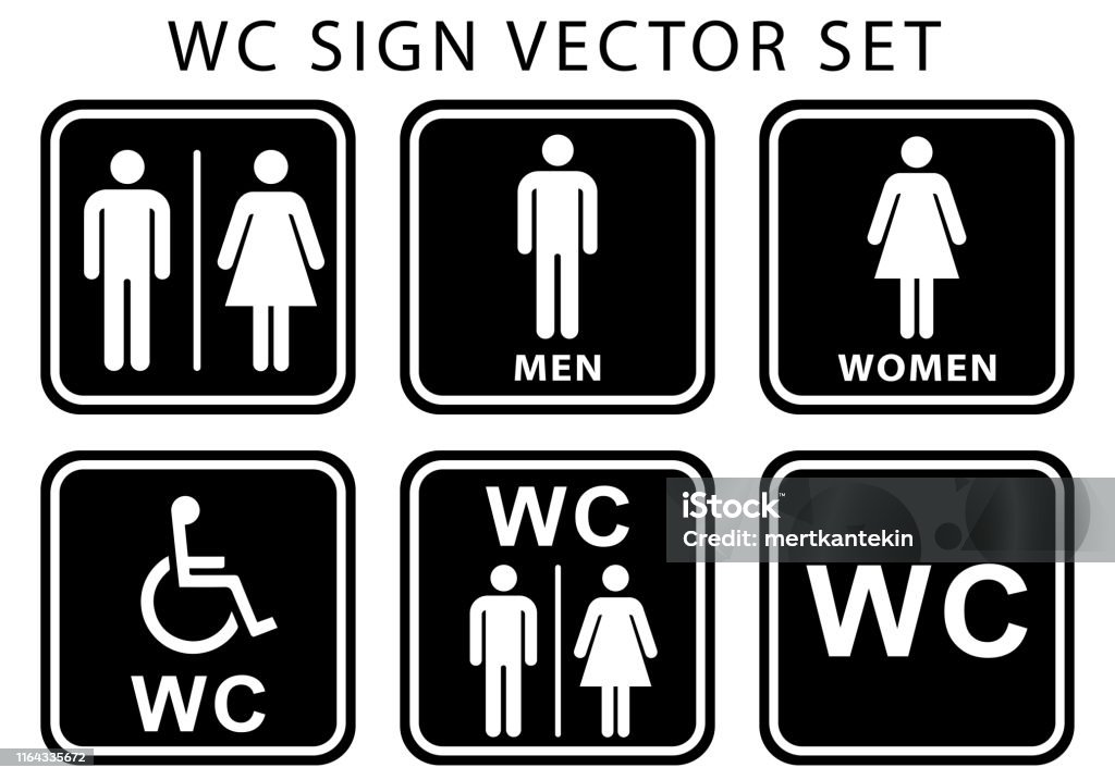Ensemble Dicône De Plaque De Porte De Toilette De Wc Les Hommes Et Les