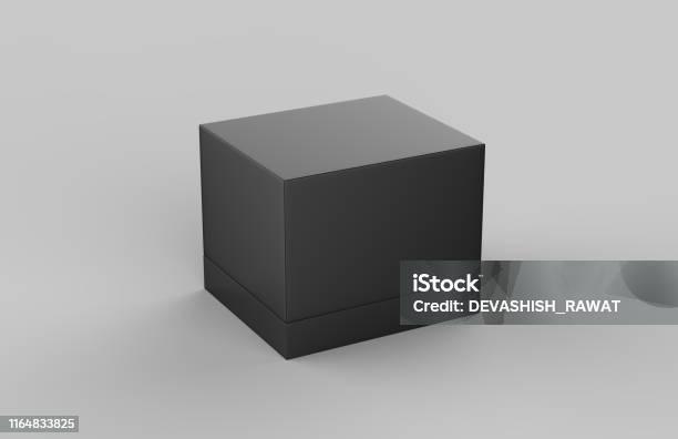 Template Mock Up Kotak Kardus Keras Pada Latar Belakang Putih