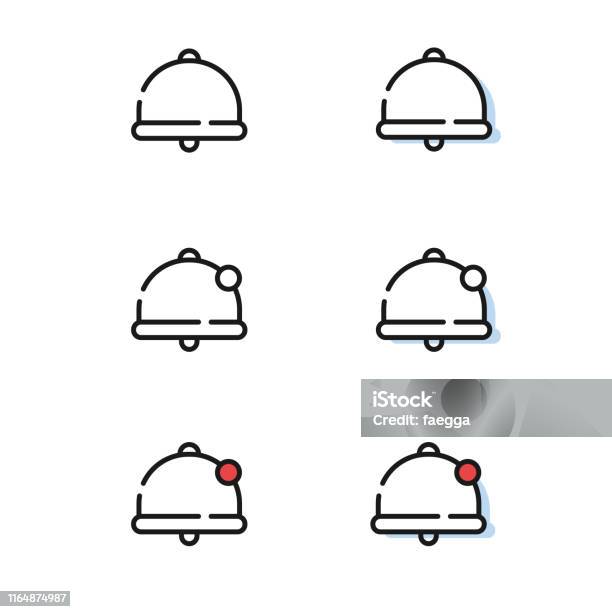Enam Simbol Lonceng Dalam Garis Sederhana Stile Ikon Notifikasi Untuk ... Enam Simbol Lonceng Dalam Garis Sederhana Stile Ikon Notifikasi Untuk ...