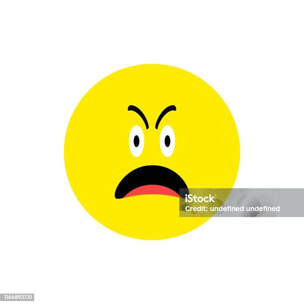 Triste Visage Pleurant Emoji Icône Style Plat Symbole Rond Mignon