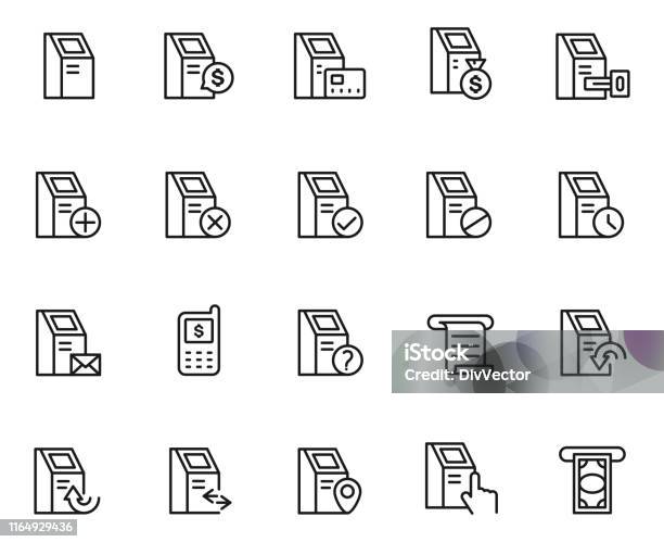 Selfservice Terminal Icon Set Stock Illustration - Download Image Now ... Selfservice Terminal Icon Set Stock Illustration - Download Image Now ...