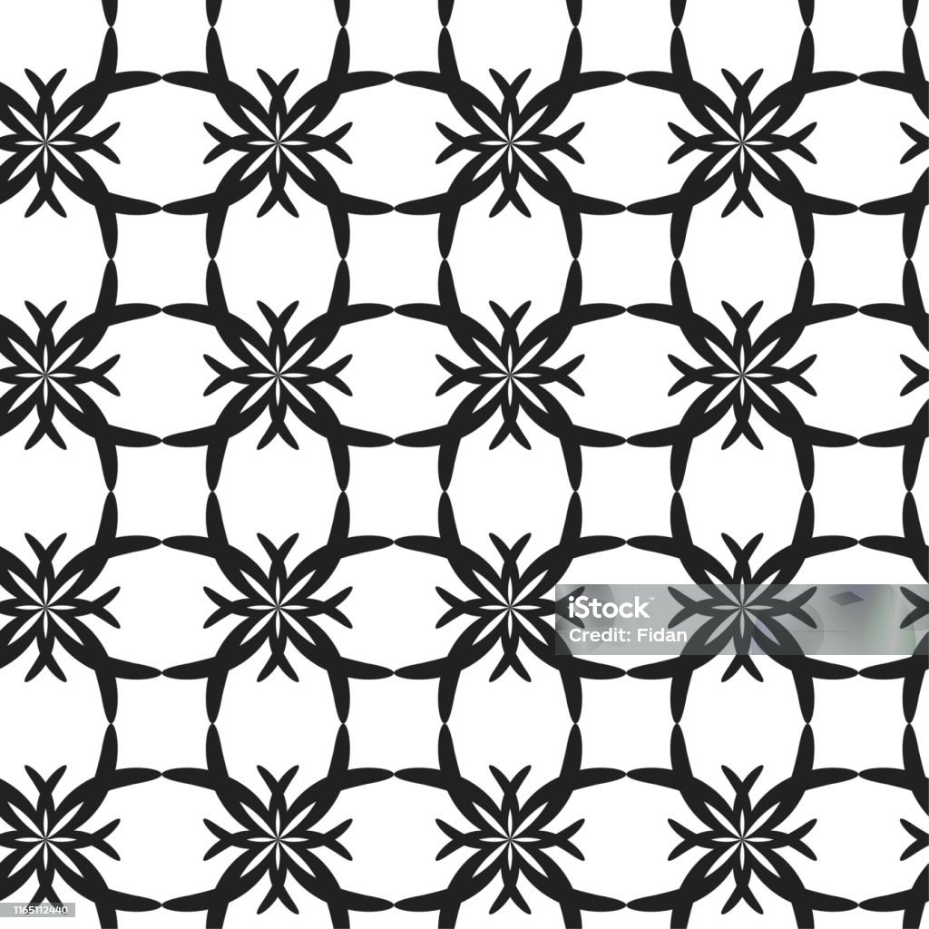 Seamless Vector Background Black And White Repeat Pattern Abstract